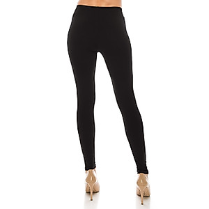ALWAYS High Waisted Leggings for Women - Soft Comfortable Basic Casual Everyday Wear Tummy Control Black One Size