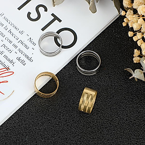 WLLHYF 4 Pieces Jump Ring Opening Tools Stainless Steel Circle Split Opener Bending Ring Appliance for Jewelry Maker Craft Projects Supplies(Gold,Silver)