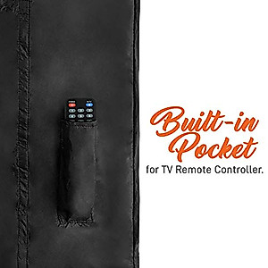 Waterproof Outdoor TV Cover 33" - Full Flat Screen TV Protective Cover Indoor/Outdoor Television Cover - UV Resistant Weatherproof Dust-Proof TV Screen Protector w/ 360° Coverage - SereneLife SLTVC30