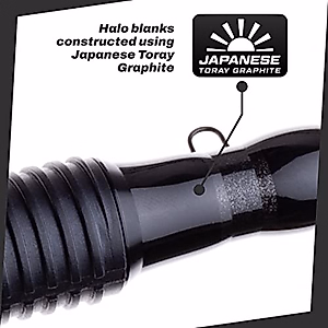 Halo Fishing Scott Canterbury Series Fishing Rod, Casting Rod, 7'3" Medium Heavy, Black