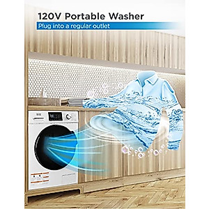 BLACK+DECKER Front Load Washer, 2.7 Cu. Ft. Compact Washing Machine with LED Display & 16 Cycles