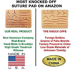 Large 3-Layer Suture Pad w/Wounds (7x5") – Handmade in Brooklyn, USA