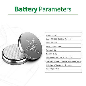 LiCB 10 Pack CR1225 3V Lithium Battery CR 1225