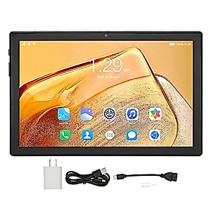 4G Dual SIM Calling Tablet, 10Inch Android 11 8 Core Tablet PC, 6GB RAM 256GB ROM, Dual Stereo Speaker, 7000mah Battery, 2.4G/5G Dual Band WiFi, Double HD Cameras(Gold)