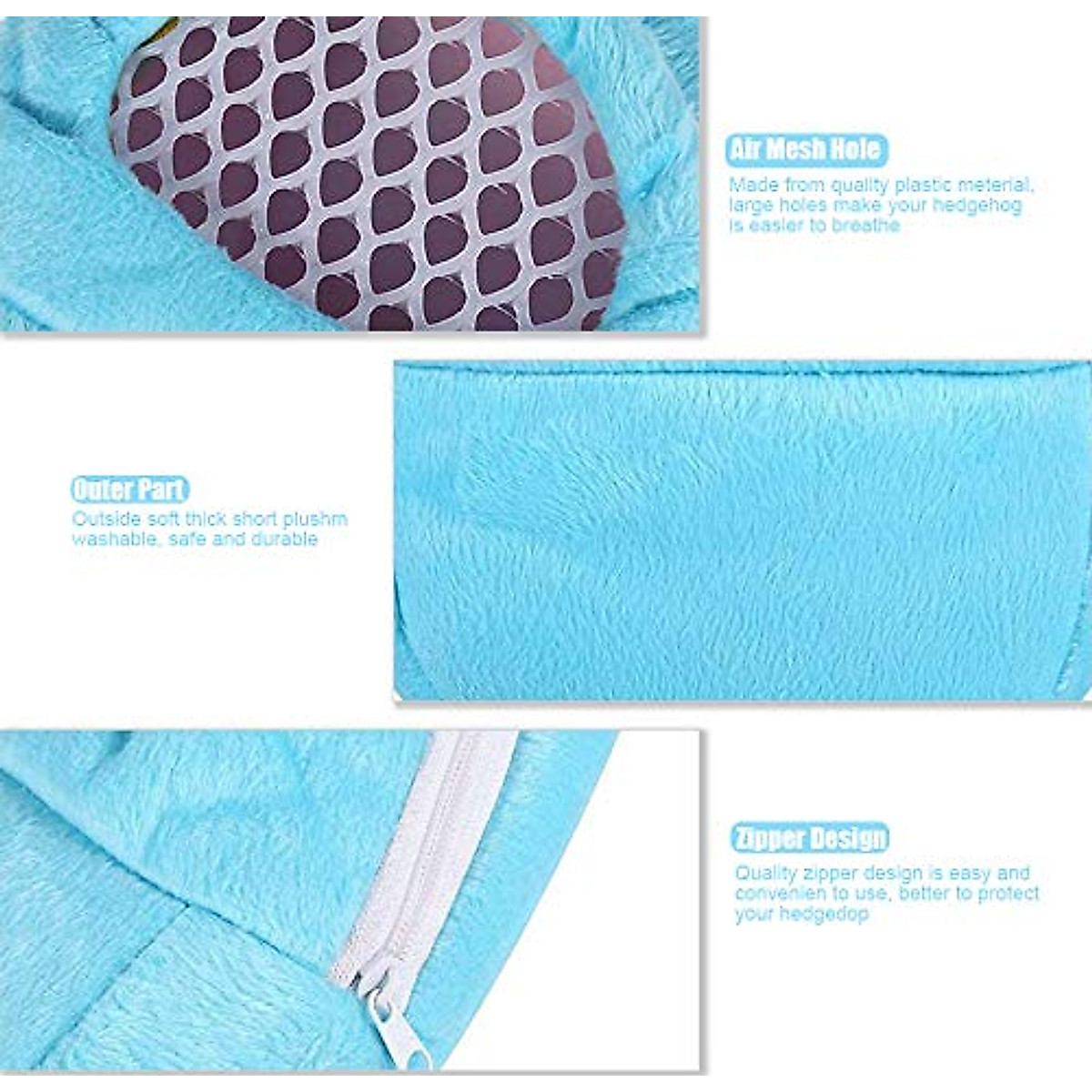 Pet Carrier Bag,Breathable Small Animal Outgoing Bag Portable Travel Hamster Handbag with Shoulder Strap for Hedgehog Hamster Mouse Rat Sugar Glider Squirrel Chinchilla Rabbit (Blue)