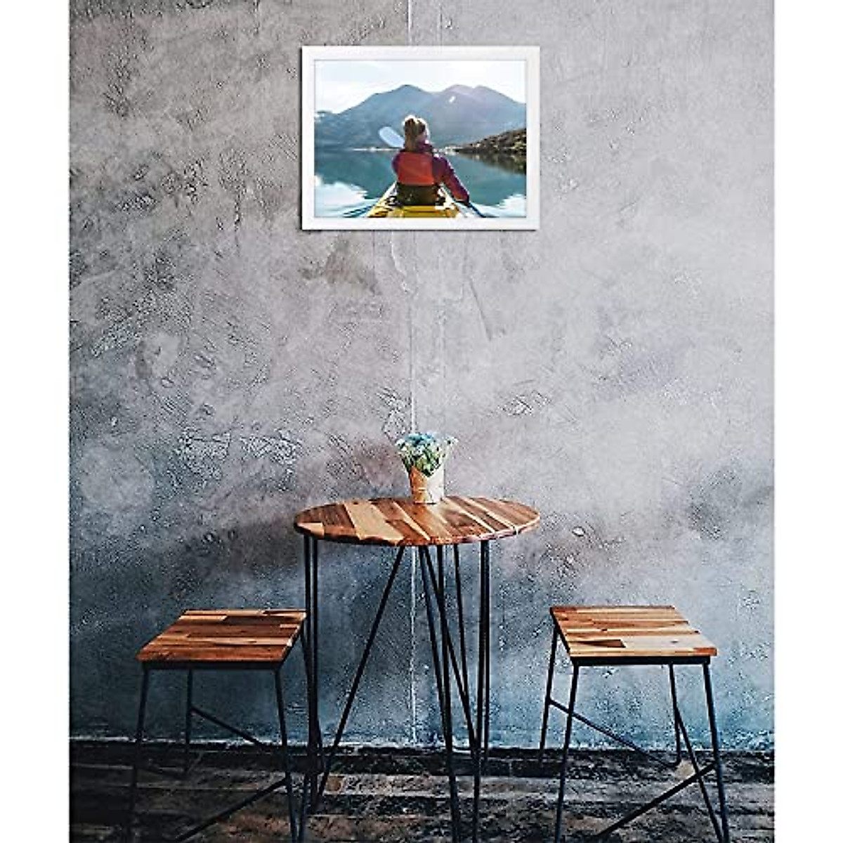 Golden State Art, 16x20 Picture Frame Made of Solid Pine Wood And Hd Tempered Glass - Horizontal And Vertical Wall Display, 1 Pack, White