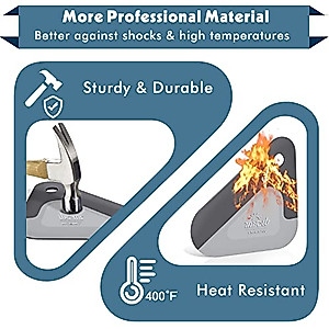 TMEDW Pan Scraper, 2-in-1 Pot and Pan Dish Scraper, Silicone and Nylon, Pot Scraper Tool for Kitchen Cleaning, Heat Resistant, Pack of 3