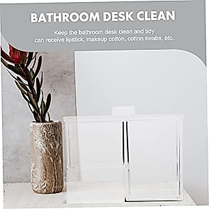 HANABASS Box Cosmetic Storage Box Clear Container Containers with Lids Jewelry Holder Stand Makeup Storage Box Cotton Pad Dispenser Container Cotton Swabs Storage Case Cotton Pad Box