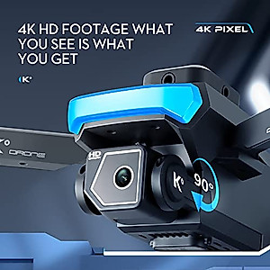 FIRE BULL Drone with Camera for Adults Kids, XT5 1080P FPV Live Video, Foldable WIFI RC Quadcopter with Dual camera switch, VR 3D Experience with 2 Batteriesm for 24 Min Flight, 3 Speeds, Toys Gifts for Boys Girls