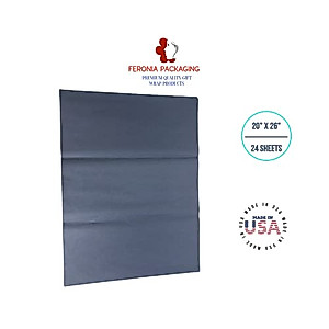 Navy Blue Tissue Paper Squares, Bulk 24 Sheets, Premium Gift Wrap and Art Supplies for Birthdays, Holidays, or Presents by Feronia packaging, Large 20 Inch x 26 Inch