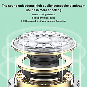 Cryfokt Noise Reduction Bluetooth Headset for Kids, Foldable Over Ear Headphone Wireless Wired Headphones with Colorful Light for Phone, Laptop, Tablets, Online Learning(Yellow)