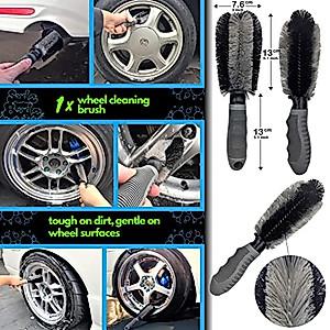 Sudz Budz Premium Microfiber Car Wash Kit 8pcs | Multipurpose Car Wash Mitts, Microfiber Towel Set, Wheel Brush, Car Detailing Brush Set. Auto Detailing Supplies for Exterior Washing Interior Cleaning