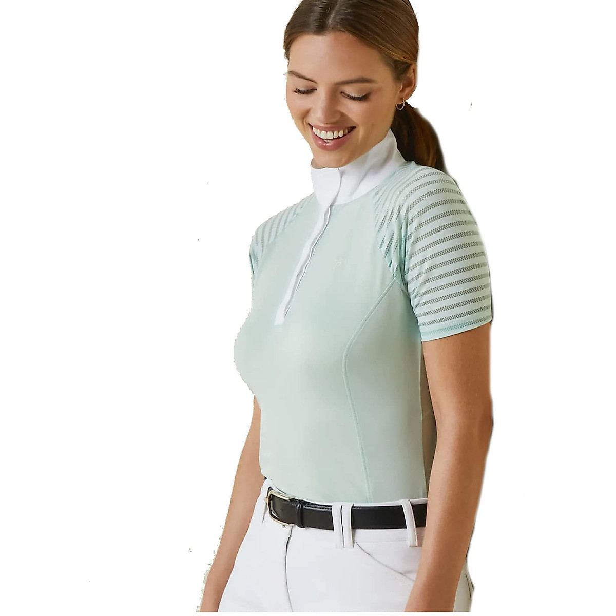 Ariat Female Aptos Vent Show Shirt Aqua Foam Medium