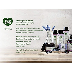 ecoLove - Natural Shampoo, Conditioner & Moisturizing Body Wash, With Organic Lavender Extract - No SLS or Parabens - Vegan and Cruelty-Free