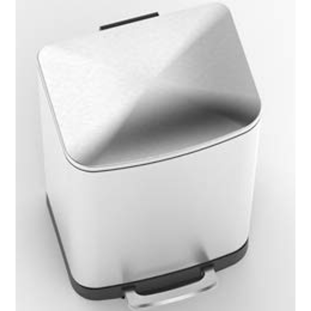 Innovaze 10.6 Gal./40 Liter Stainless Steel Rectangular Step-on Trash Can for Kitchen