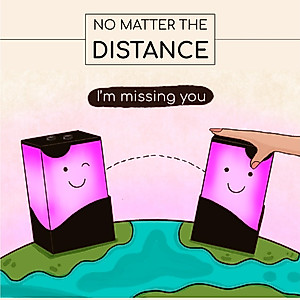 Telepathy Toddlers – Cute Long Distance Lamps for Christmas- Wi-fi enabled LED Touch Lamp, Distance Lights with Zero Subscription, Lifetime Free Connection | Friendship Day & New Year Gifts (Set of 2)