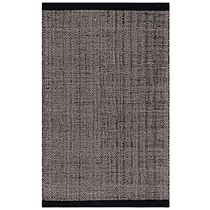 Safavieh Vermont Collection 4' x 6' Black VRM807Z Handmade Wool Entryway Living Room Foyer Bedroom Accent Rug