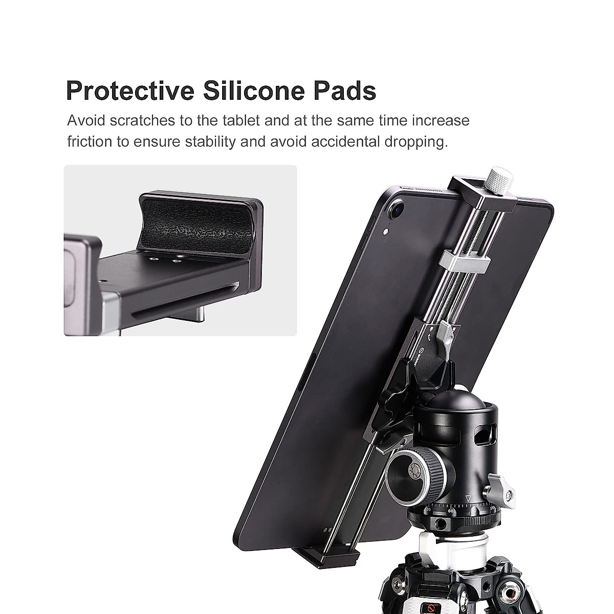 SUNWAYFOTO PC-03 Tablet Laptop Mount Smart Phone Bracket Tripod Bracket Accessories for Ipad Pro Holder Arca Swiss Stand Universal
