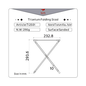 Keith Titanium Ti2501 Folding Stool