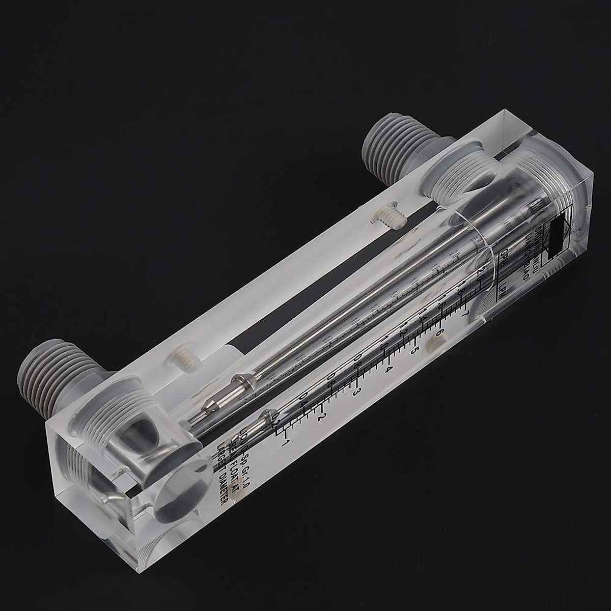 Liquid Flowmeter, Water Meter Panel Type Glass Liquid Flowmeter 0.2-2GPM/1-7LPM Water Measuring Meter