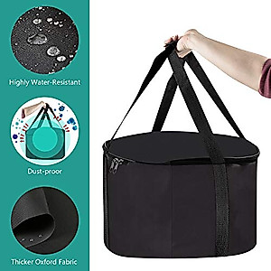 Carry Bag and Cover for Outland Firebowl 893 Deluxe Outdoor Portable Propane Gas Fire Pit, Fit for Outland Firebowl 823 870, 19 Inch Dia, Water-Resistant