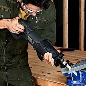 GALAX PRO Reciprocating Saw, 7.5 Amp Variable Speed Corded Reciprocating Saw with1-1/8"(28mm) Stroke Length, 2800SPM and 6" Max. cutting Depth in Wood and Metal Cutting