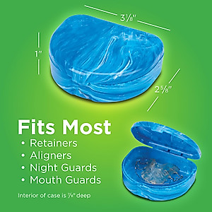 Practicon Marble Retainer Cases, Orthodontic Aligner Case, Mouth Guard Holder (3 Pack) (Assorted)