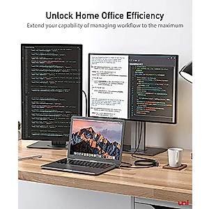 uni USB C to HDMI Cable for Home Office 6ft (4K@60Hz), USB Type C to HDMI Cable, Thunderbolt 4/3 Compatible with MacBook Pro 2021/2020, MacBook Air,iPad Pro 2021, Surface Book 2, Galaxy S22 and More