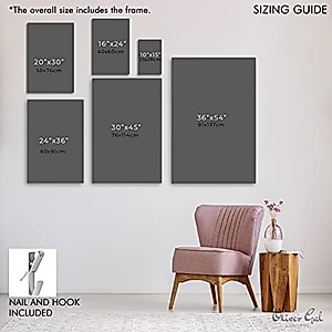 Wynwood Studio Abstract Modern Canvas Wall Art Shadows Play Living Room Bedroom and Bathroom Home Decor 24 in x 36 in Gold and Blue