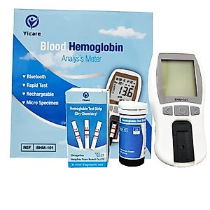 Hemoglobin Meter Hemoglobin Test Meter Hemoglobin Test Kit Hemoglobin Analyzer + 25 Strips
