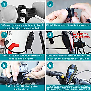 VIGIND Bike Light Set with Bicycle Speedometer, USB Rechargeable Bike Computer with Loud Bike Bell, Waterproof Bike Front Light and Tail Light, Bicycle Headlight Taillight for All Mountain & Road Bike