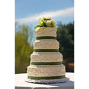 Silverlake Space Saver Cake Dummy Set - 5 Piece Set - Up to 5 Tier Cake 20 inches Tall - EPS Polystyrene Circle for Baking (Round)