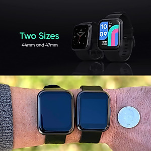 WYZE Smart Watch, 1.4"(44mm) Smart Watches for Women and Men, Activity Fitness Tracker for Android Phones and iOS Phones, IP68 Waterproof, Menstrual/Blood Oxygen/Heart Rate/Sleep Monitor