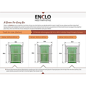 Enclo Privacy Screens ZP19008 Wilmington Vinyl No Dig Privacy Fence Screen Kit, 36in W x 48in H, White, 2 Panels