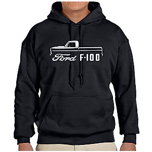 1967-72 Ford F100 Pickup Truck Classic Outline Design Hoodie SweatshirtXL black