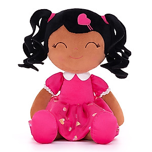 Gloveleya Baby Doll Gifts Plush Curly Girl Toys with Love 16" Rose