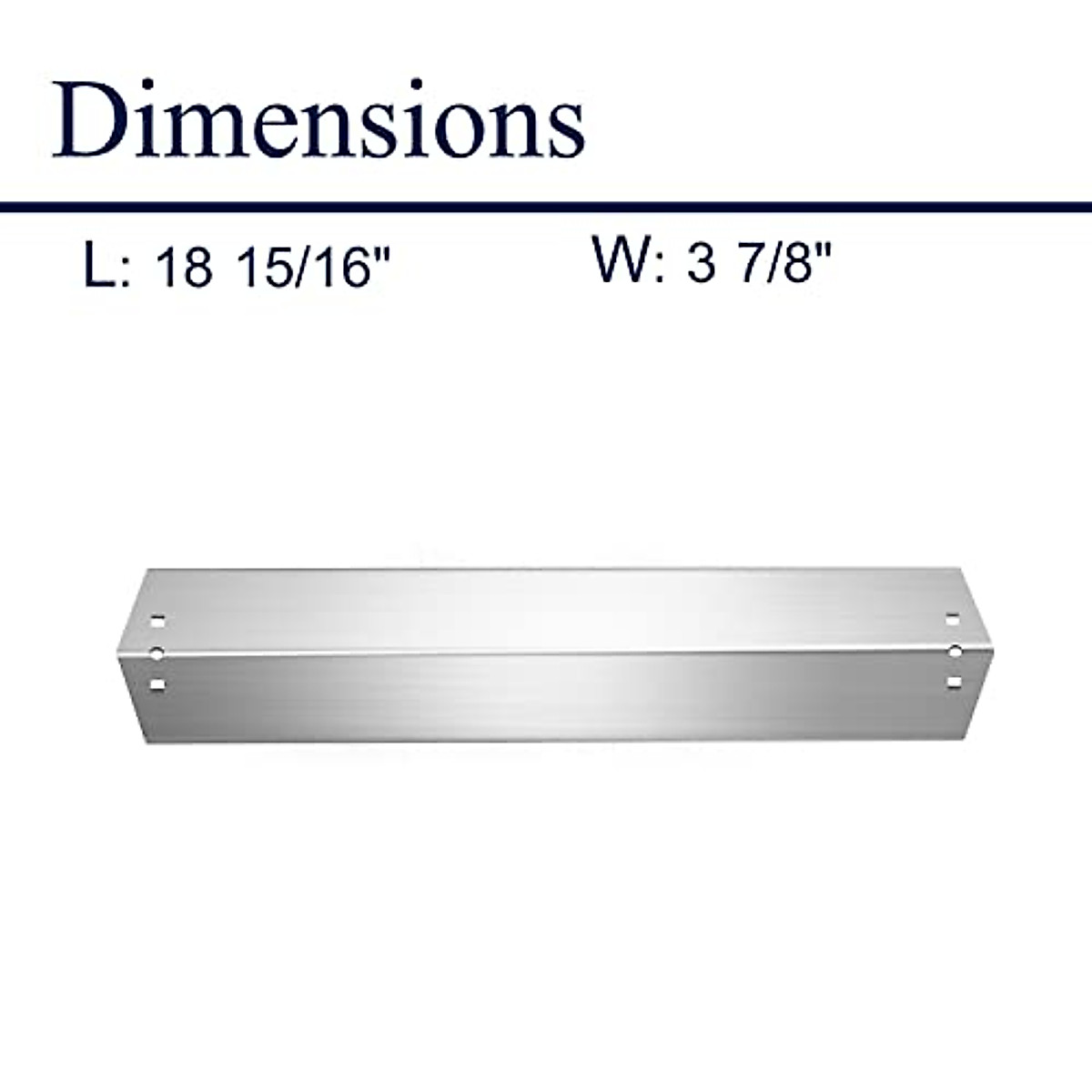 Boloda Grill Heat Plates Shields Replacement Parts, Compatible with Chargriller Char Griller 5050 5650 3001 3008 4000 5072 Grills, 3PCS Stainless Steel Burner Covers, Flavor Bars with Support Bracket