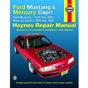 Ford Mustang, Ghia & Cobra (79-93) & Mercury Capri, Ghia & RS (79-86) with In-line 4 cyl & 6 cyl, V6 & V8 Haynes Repair Manual (Haynes Repair Manuals)