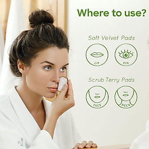 Bambaw Reusable Makeup Remover Pads | 16 Cotton Rounds with Laundry Bag | Reusable Cotton Pads for Face | Eye Makeup Remover Pads | Cotton Rounds for Face | Reusable Cotton Rounds | Cotton Pads