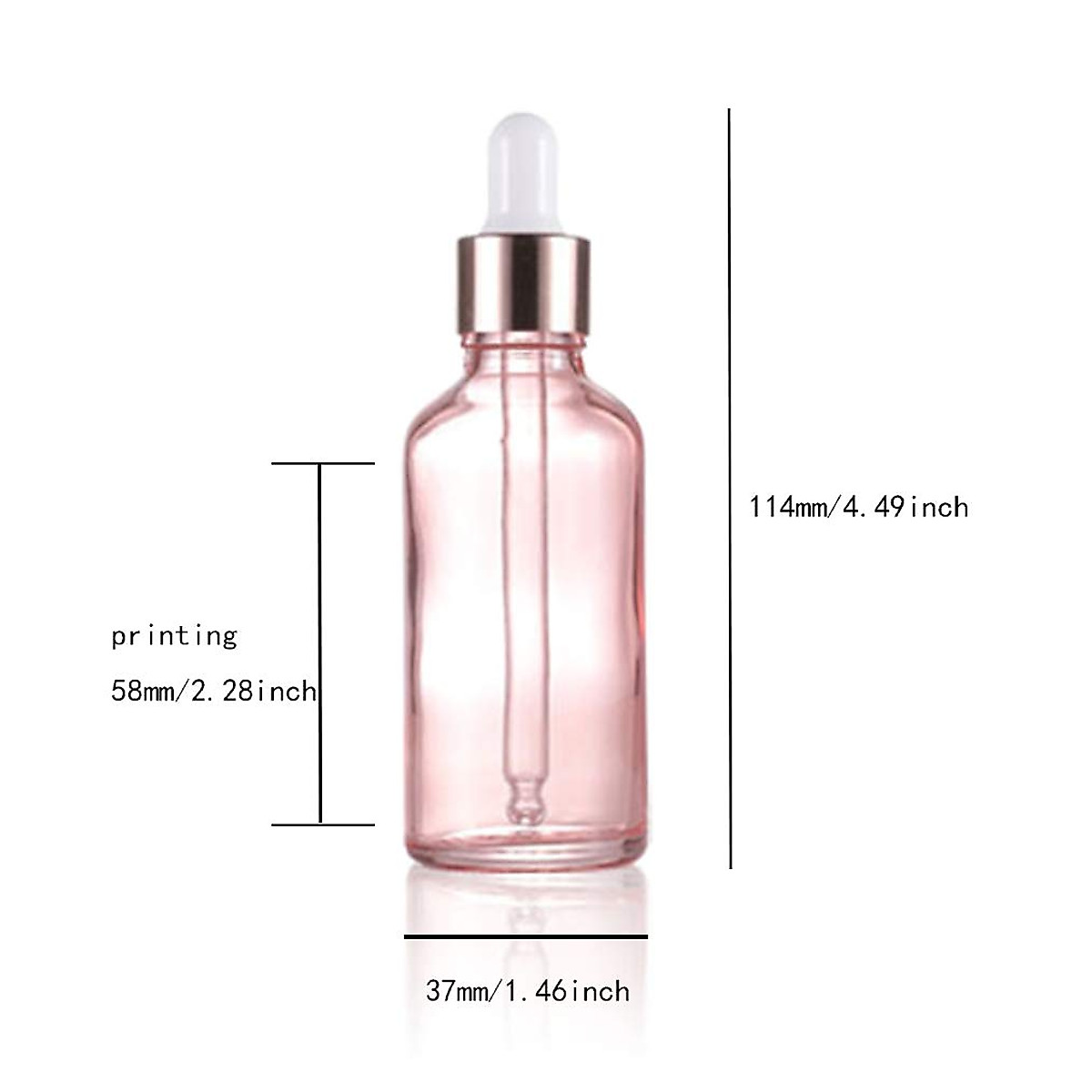Furnido 12 Pack, 1.7 Oz Pink Glass Bottles with Dropper, Includes Pipette, Funnel, and Stickers for Essential Oils, Perfumes, and DIY Samples