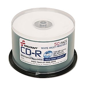 AbilityOne® - NSN5992655 - Inkjet Printable Compact Disc - Recordable