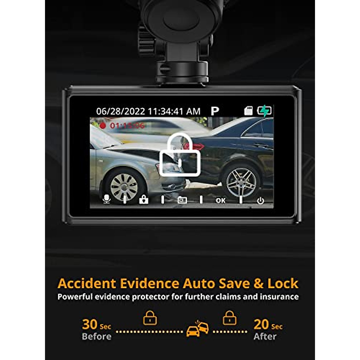 Dash Cam Front and Rear with WiFi - Kingslim D2 Pro 4K Single Front/2K+1080P Front and Rear Dual Dashcam for Cars with Night Vision and 24H Parking Monitor, 256GB Max Supported, Black