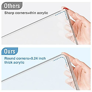 Acrylic Book Stand, Clear Book Holder for Display, Sturdy Open Book Stand for Desk, Kitchen Counter Reading Stand Book Holder for Textbook, Cookbook, Magazine, Recipe