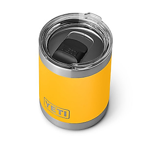YETI Rambler 10 oz Lowball, Vacuum Insulated, Stainless Steel with MagSlider Lid, Alpine Yellow