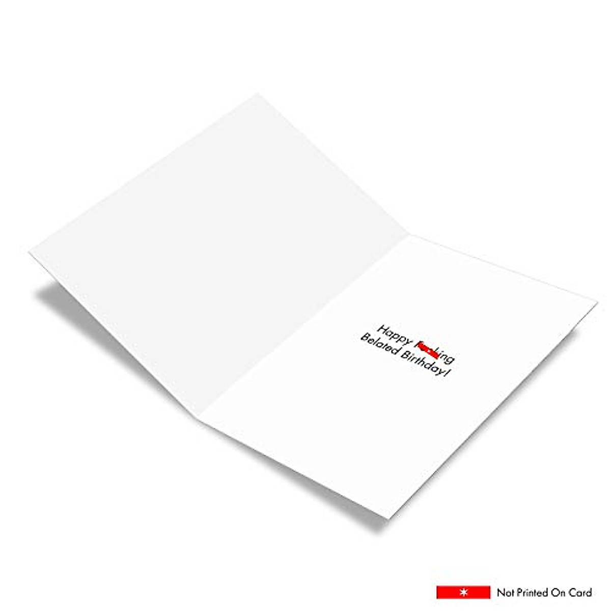 NobleWorks - 1 Funny Birthday Greeting Card - Sassy Bday Card, Stationery Humor - Late Card C7348BEG