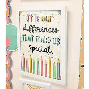 Carson Dellosa We Belong 12 Boho Rainbow Classroom Poster Set, Boho Neutral Motivational Mini Posters for Classroom, Wall Décor, Daycare, and Boho Neutral Classroom Décor