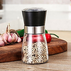 Salt and Pepper Grinder - Ceramic Salt and Pepper Grinder for Salt and Pepper Shakers Kitchen Grinder Grinder Ceramic and Copper Hand Grinder for Kitchen