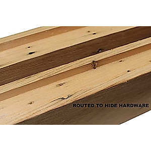 Modern Timber Craft Reclaimed Wood Wall Shelves | Rustic Wall Decor | Set of 2 (24" x 6") | Easy-to-Install Hardware Included (Oiled)