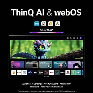 LG B3 Series 55-Inch Class OLED Smart TV OLED55B3PUA, 2023 - AI-Powered 4K TV, Alexa Built-in, Black