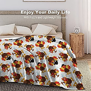 UNSUWU Funny Cartoon Chicken Cute Super Soft Throw Blanket, Plush Fluffy Indoor Outdoor Blankets, Warm Comfy Foldable Luxury Throws for Camping Stadium Beach Picnic Car, 40 x 60 Inch